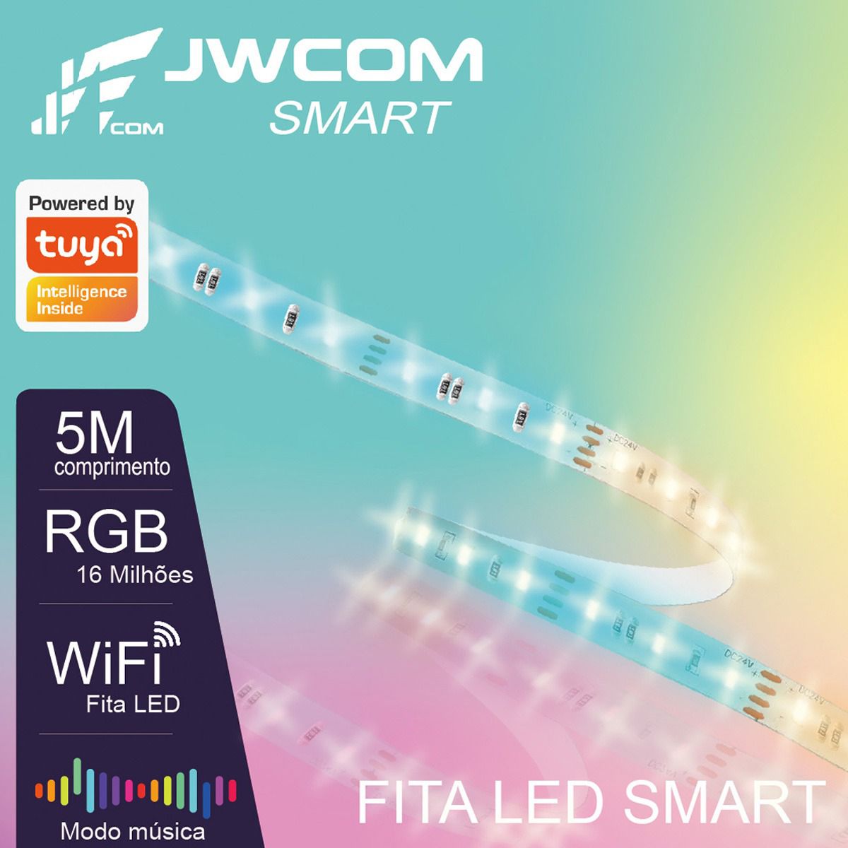 Kit Fita LED Smart 5m RGB Wifi Tuya Inteligente Alexa/Google - Outlet ...