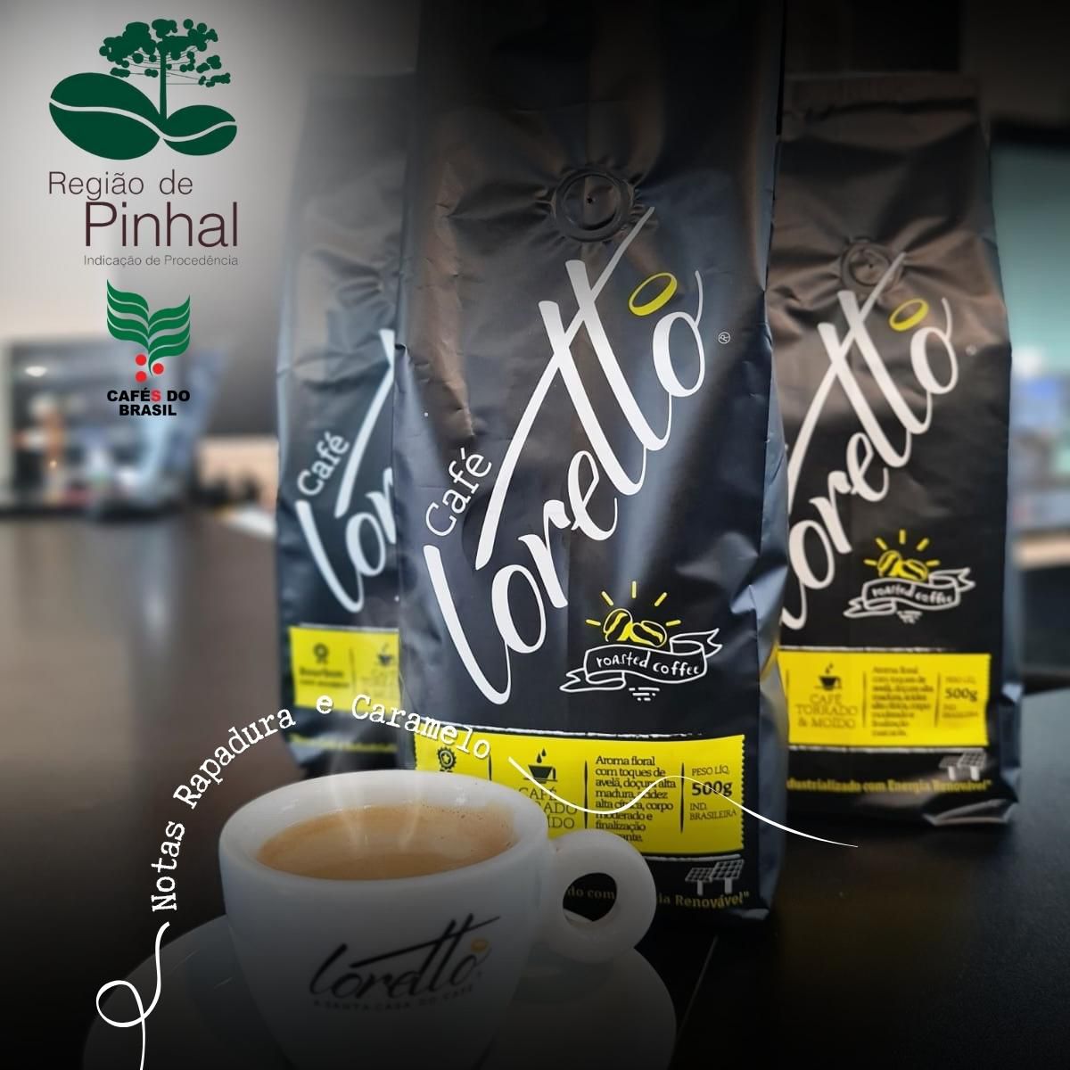 Café Arábica Bourbon Amarelo Loretto Notas Chocolate Caramelo 500gr ...