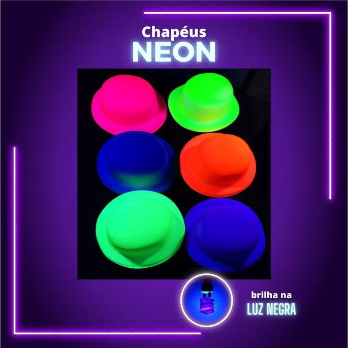 Chapeu Coquinho Neon Sortido - 1 Unidade - Alegra Festa - Artigos para ...