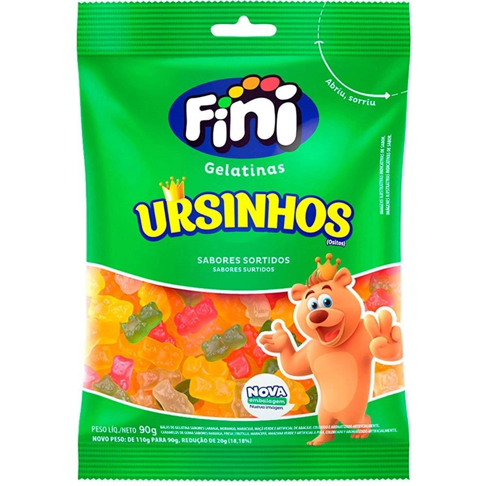 Bala de Gelatina Ursinhos 90g - Fini - Alegra Festa - Artigos para Festas