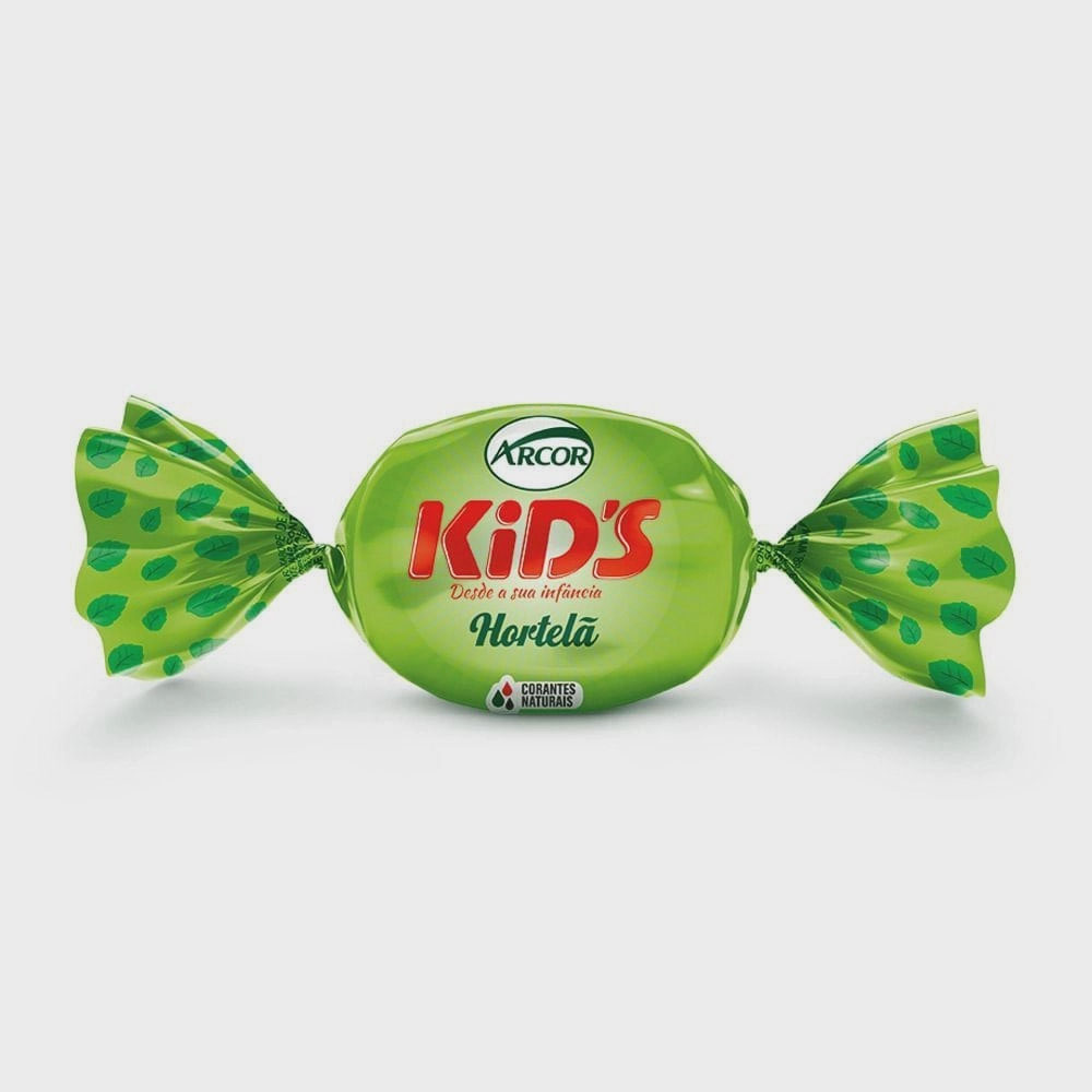 Bala kids Hortela - Pacote 500g - Aprox. 100 Unidades - Arcor - Alegra ...