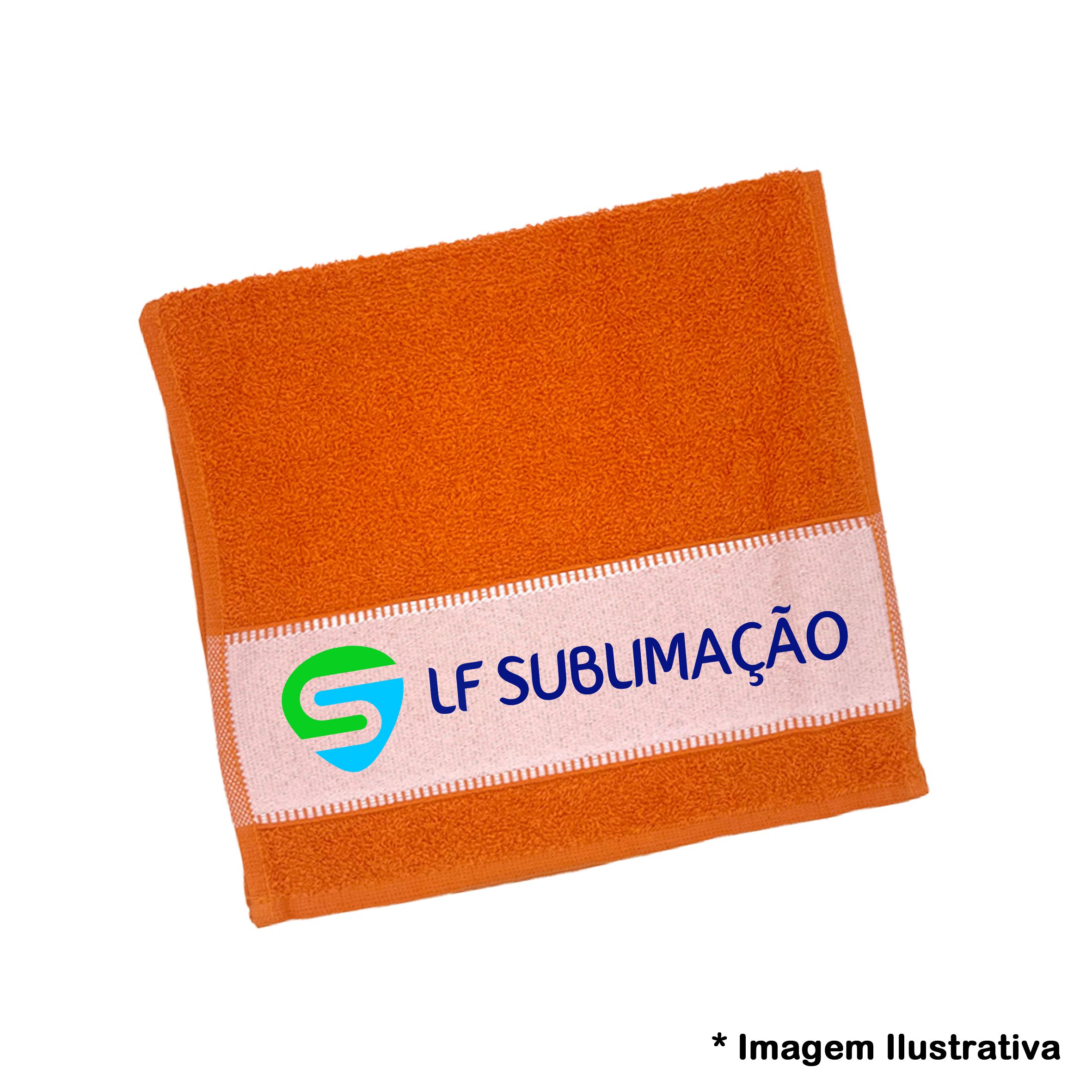 Toalha Lavabo 29x50 Com Barra Para Sublimação - Laranja - LF Sublimação ...
