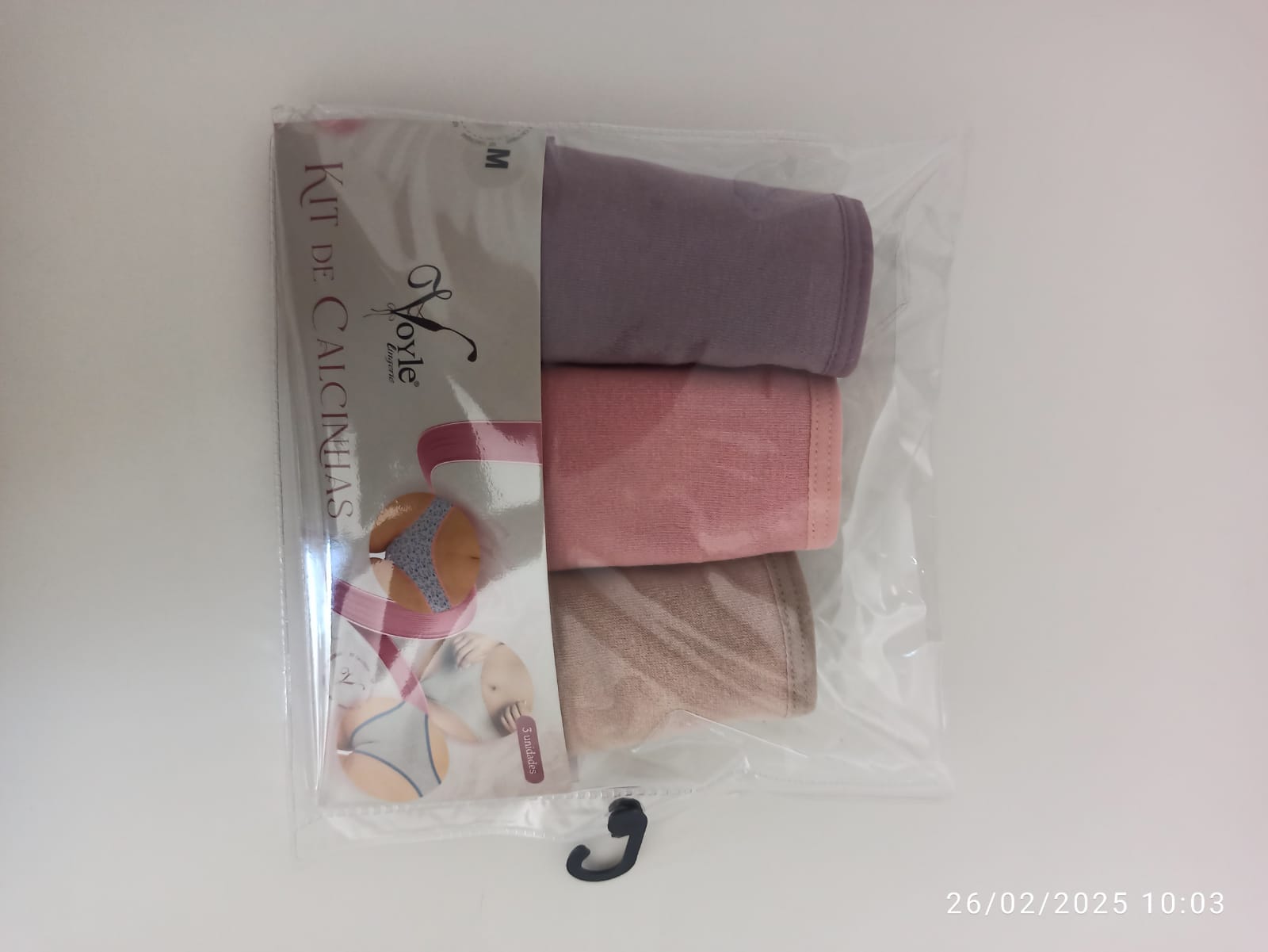 Kit de calcinhas Asa Delta Malha Cotton Livia Maria - Voyle