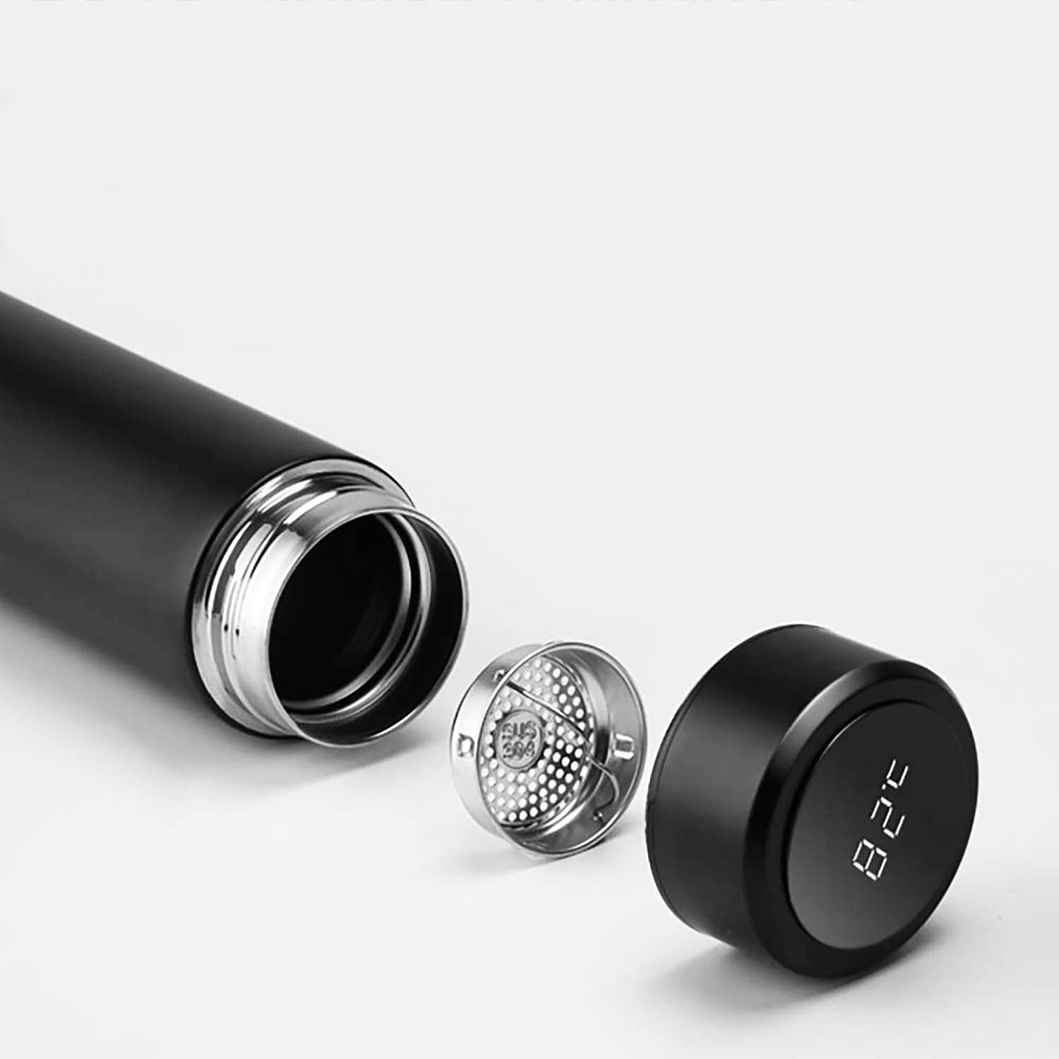 Garrafa Térmica Inox 500 ml c/ Filtro e Medidor Temperatura - Utifácil ...