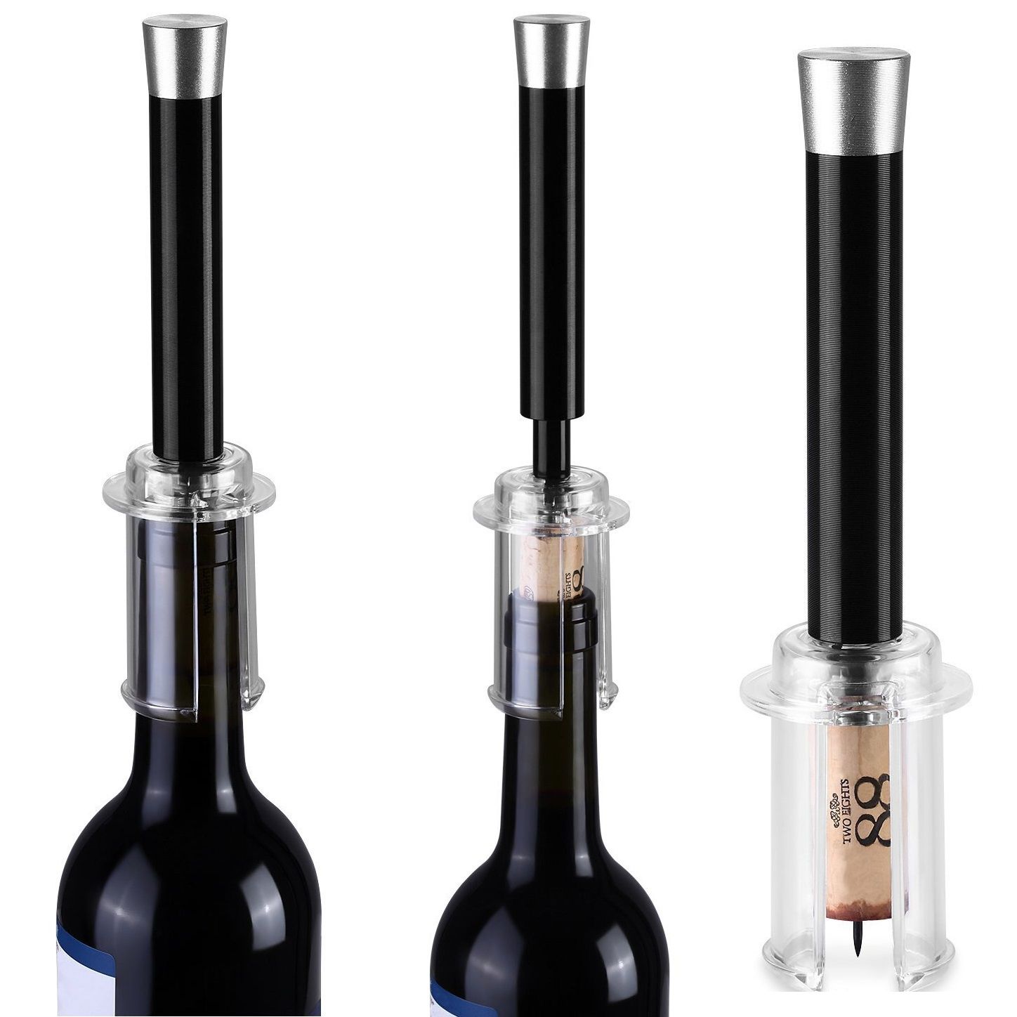 Saca Rolhas Instantâneo por Pressão + Aerador + Corta Lacre - Utifácil ...