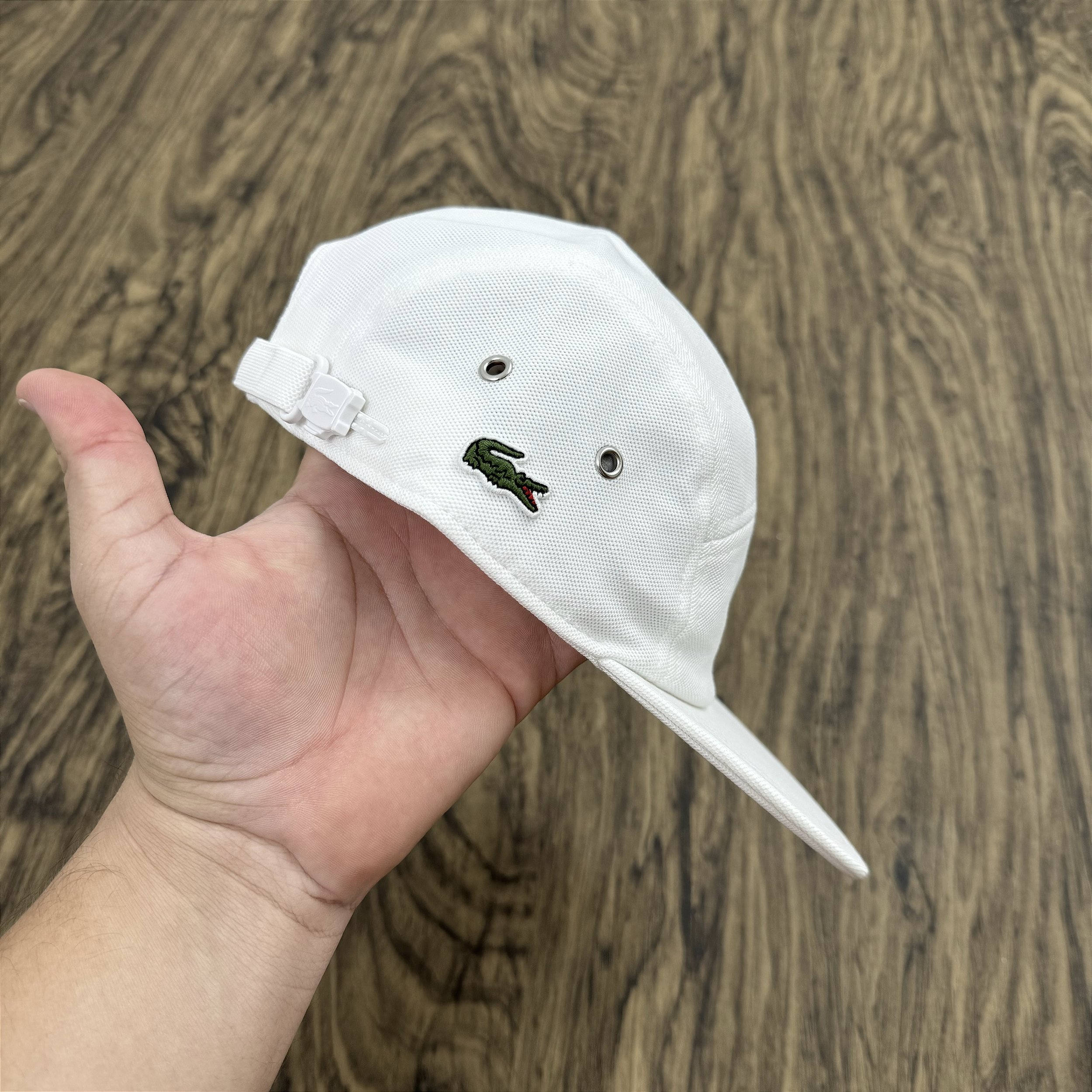 Boné Lacoste Five Panel Branco - Top Store