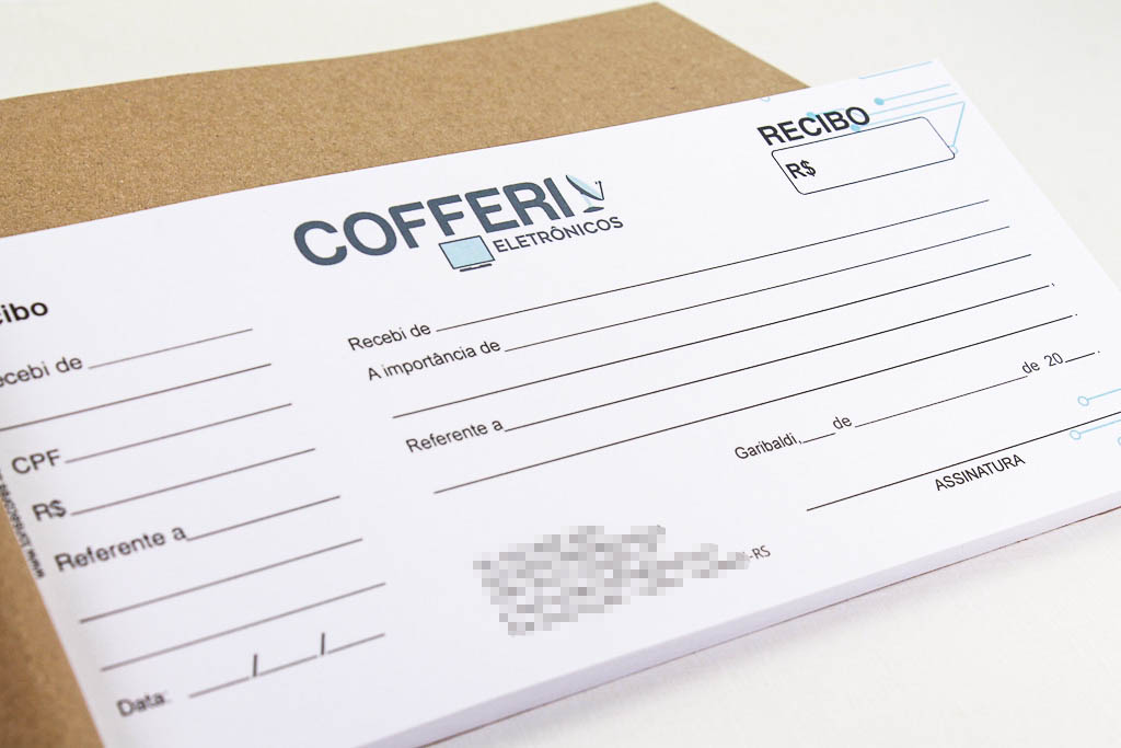 Bloco de recibo personalizado 3 unid - Tonsecores: sua gráfica online!