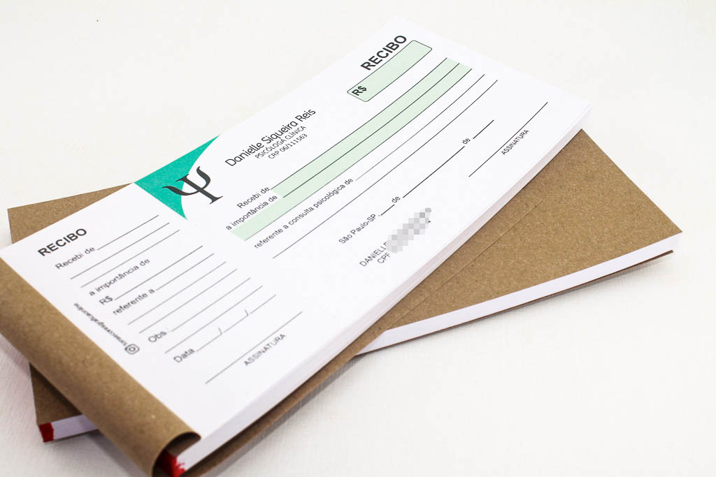 Bloco de recibo personalizado 3 unid - Tonsecores: sua gráfica online!