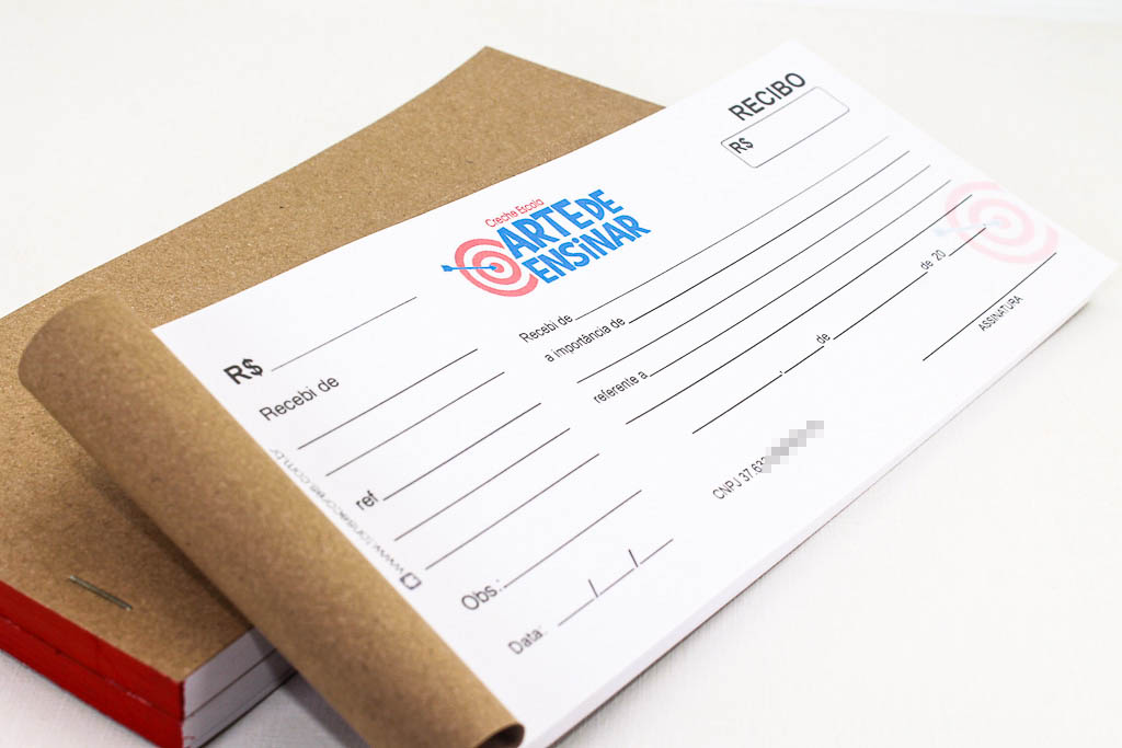 Bloco de recibo personalizado 3 unid - Tonsecores: sua gráfica online!