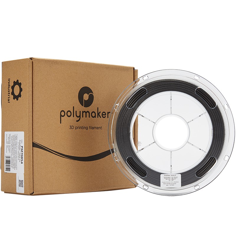 Polymide PA12-CF Black 1,75mm 0,5Kg - Materializa Tecnologia