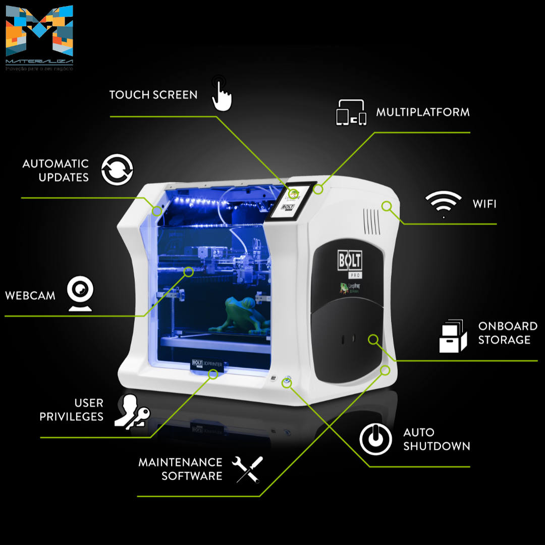 Impressora 3D Leapfrog Bolt PRO | SHOW ROOM - Materializa Tecnologia