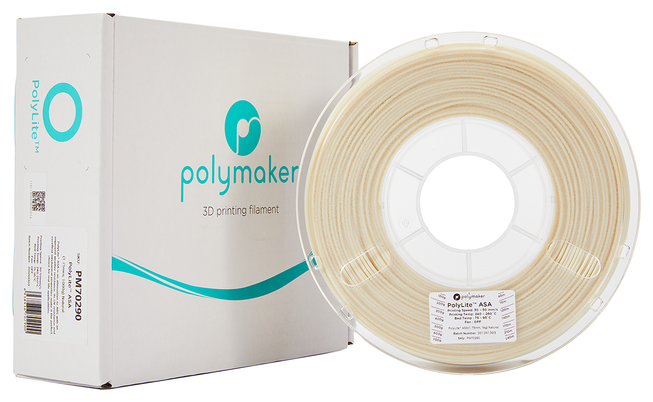 Polylite ASA Natural 1,75mm 1Kg - Materializa Tecnologia