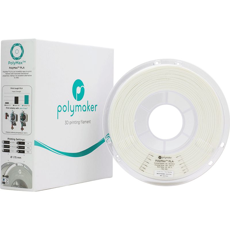 Polymax PLA White 1,75mm 0,75Kg - Materializa Tecnologia