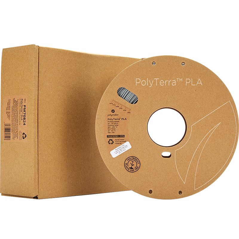Polyterra PLA Grey Fossil 1,75mm 1Kg - Materializa Tecnologia
