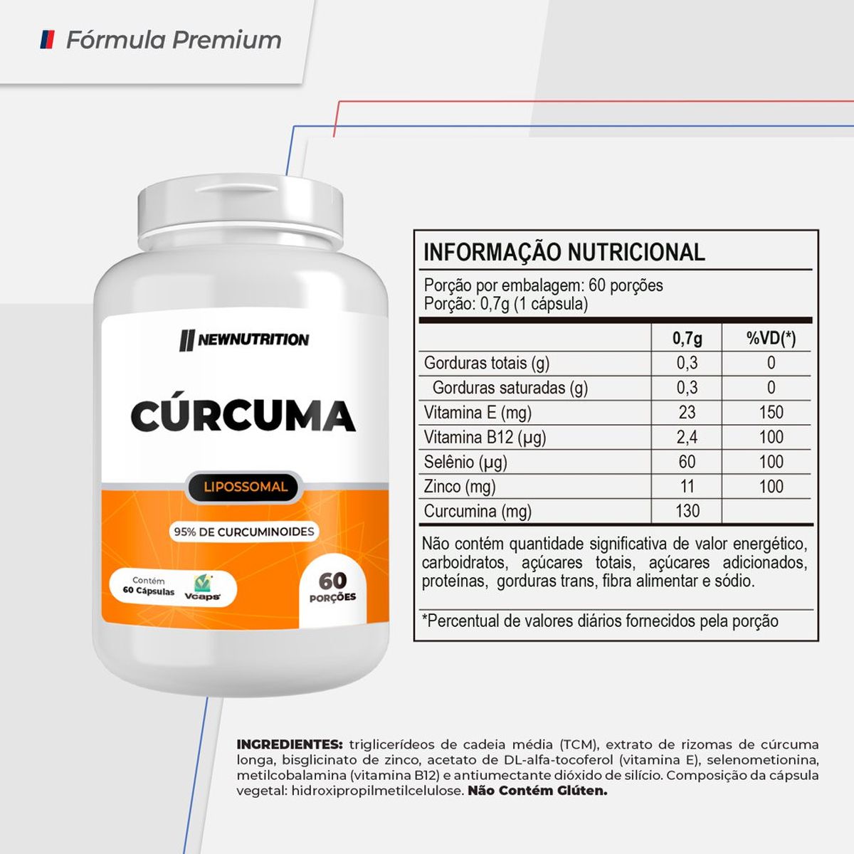 Cúrcuma 60 Cápsulas - Newnutrition | Nutrione Suplementos - Nutrione ...