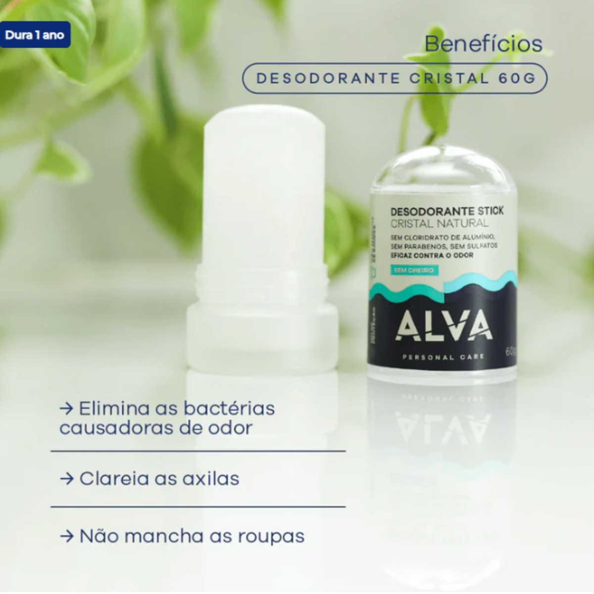 Desodorante Cristal Stick 60g - Alva | Nutrione Suplementos - Nutrione ...