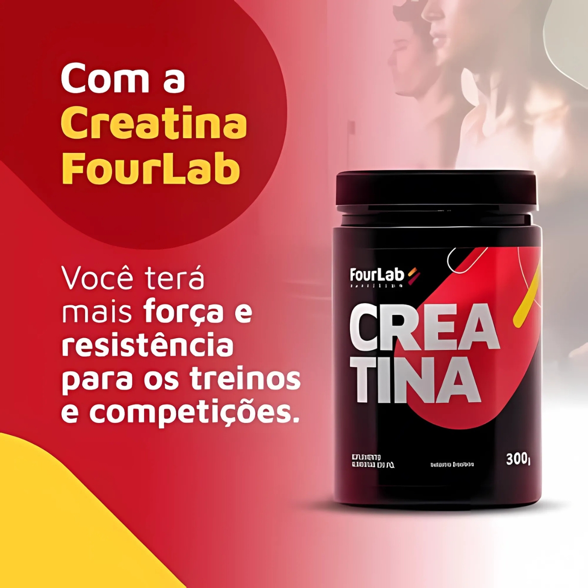 Creatina Monohidratada 300g - FourLab Nutrition | Nutrione Suplementos - Nutrione Suplementos
