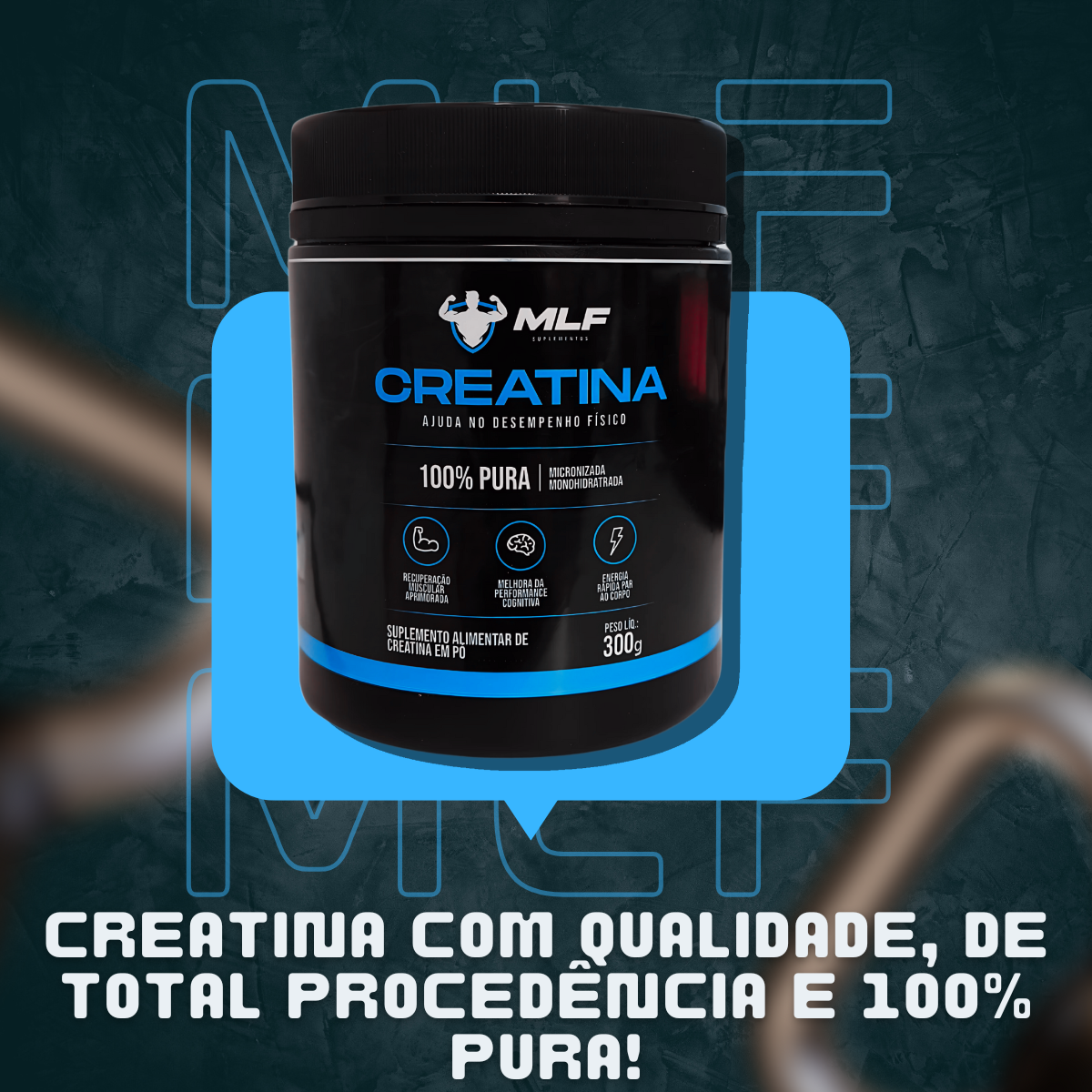 Creatina Monohidratada 300g - MLF Suplementos | Nutrione Suplementos ...