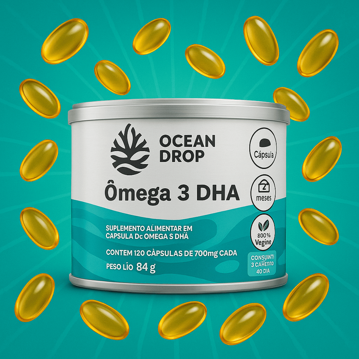 Ômega 3 DHA - 120 Cápsulas 700mg - Ocean Drop| Nutrione Suplementos ...