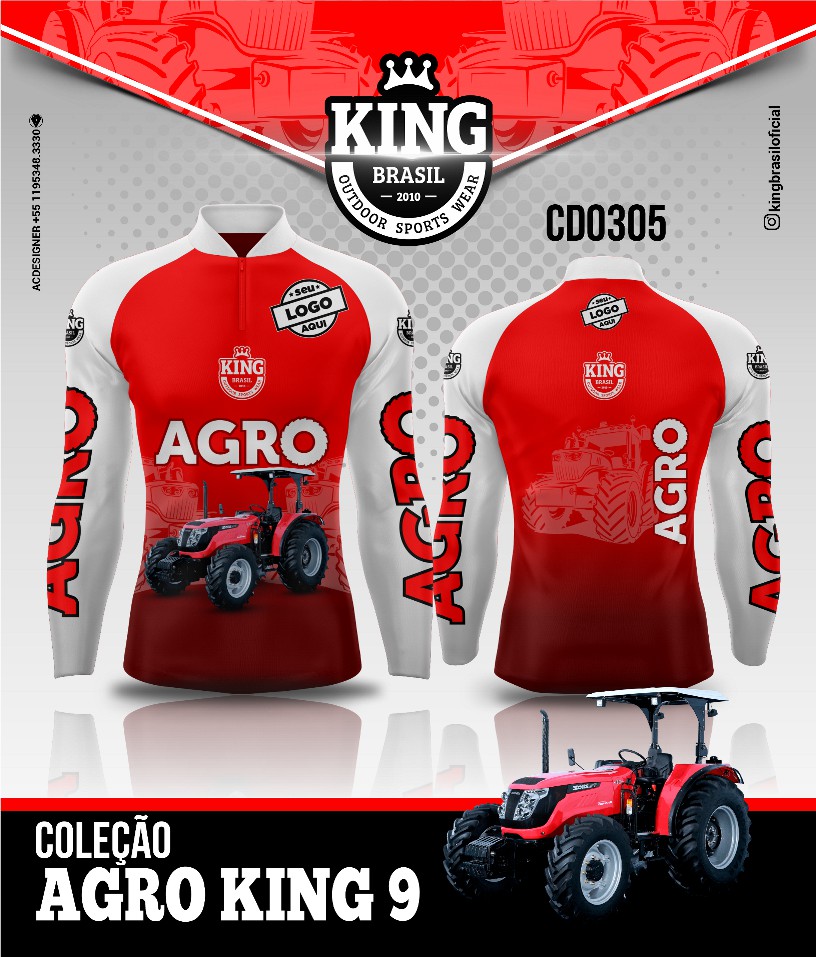 CAMISETA PERSONALIZADA KING BRASIL AGRO - CD0305 - King Brasil - Seu Mercado Digital
