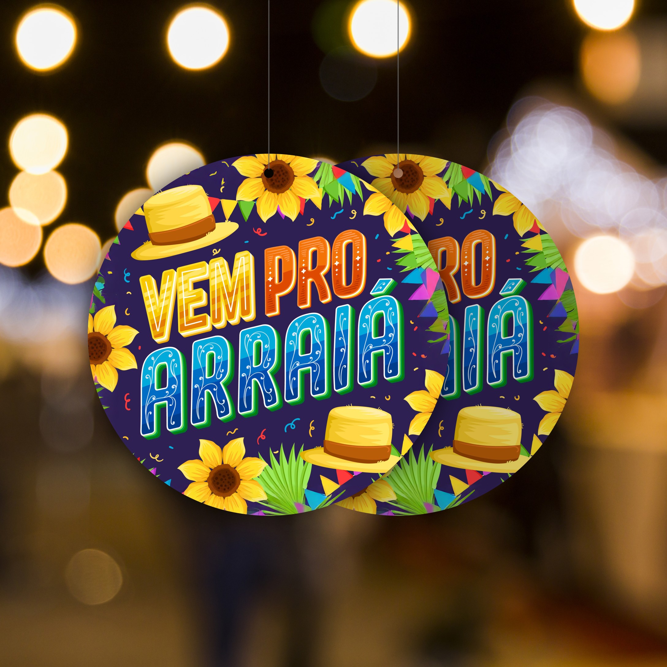 Móbile Promocional - Vem Pro Arraiá - Facility Print Soluções Gráficas