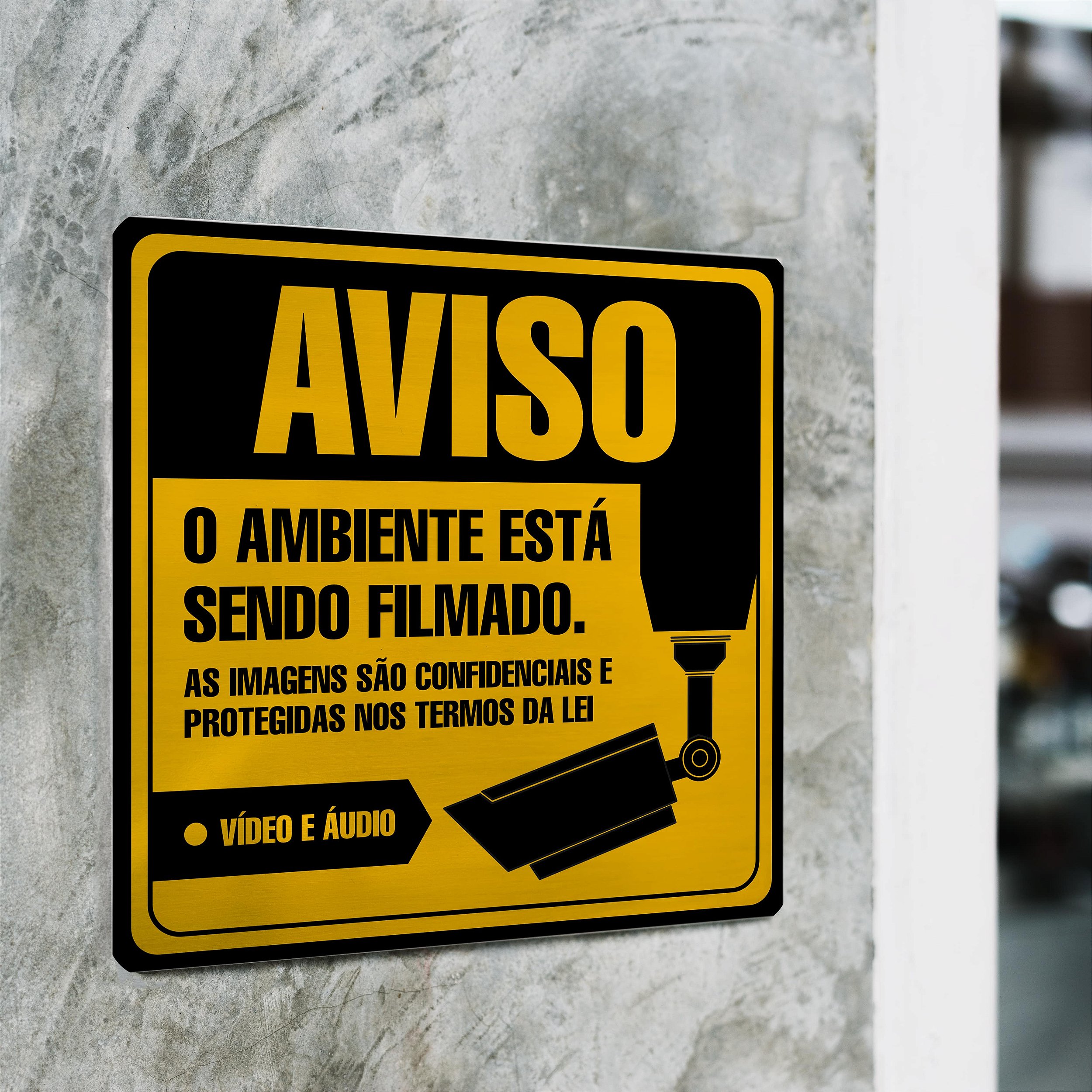 Placa de Sinalização - Ambiente Filmado - Facility Print Soluções Gráficas