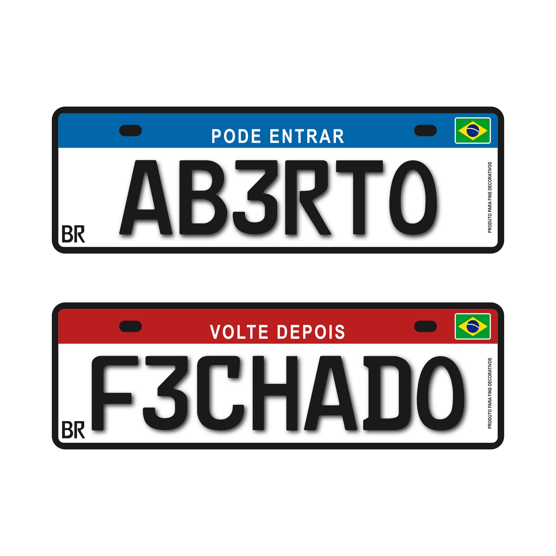 Placa de Sinalização - Aberto/Fechado - Facility Print Soluções Gráficas