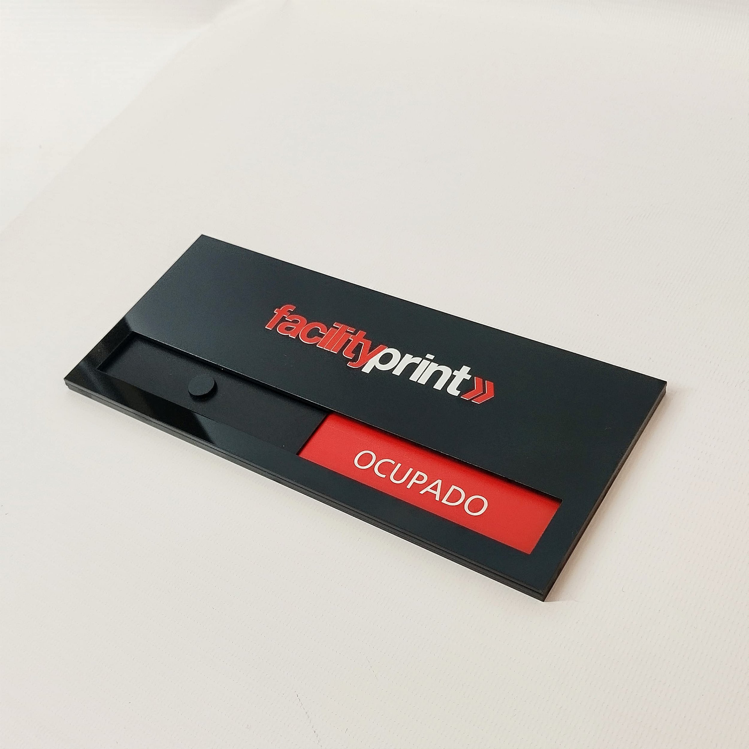 Placa de Sinalização Personalizada Livre/Ocupado - Facility Print ...
