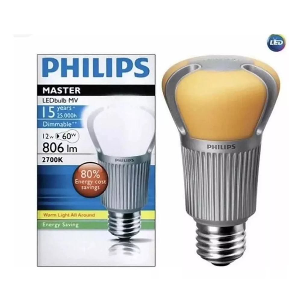 LÂMPADA LED BULBO A60 12W 2700K 220V MASTERLED DIMERIZÁVEL PHILIPS ...