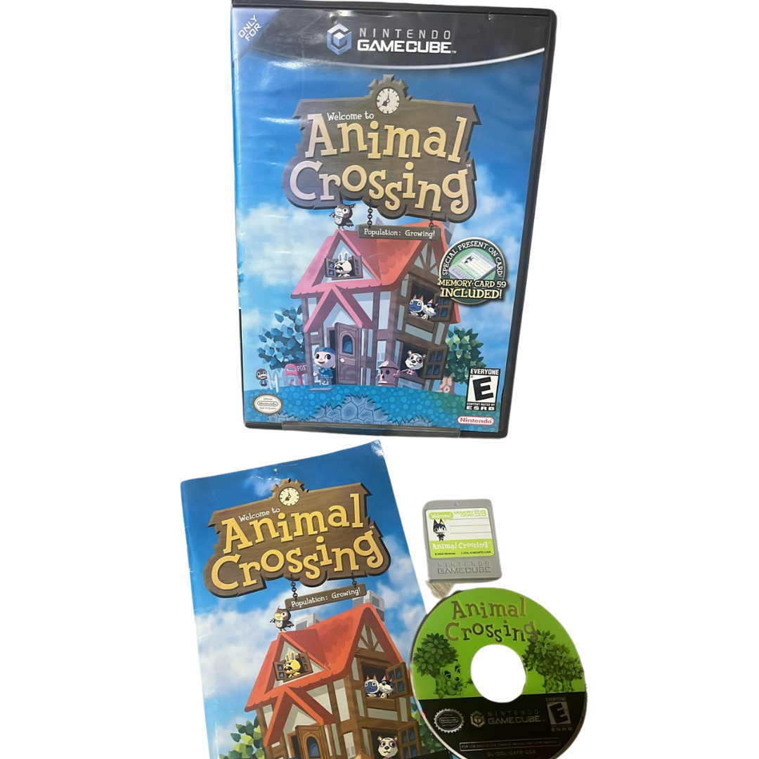 ANIMAL CROSSING + MEMORY CARD - USADO - ORIGINAL - GAMECUBE - World ...