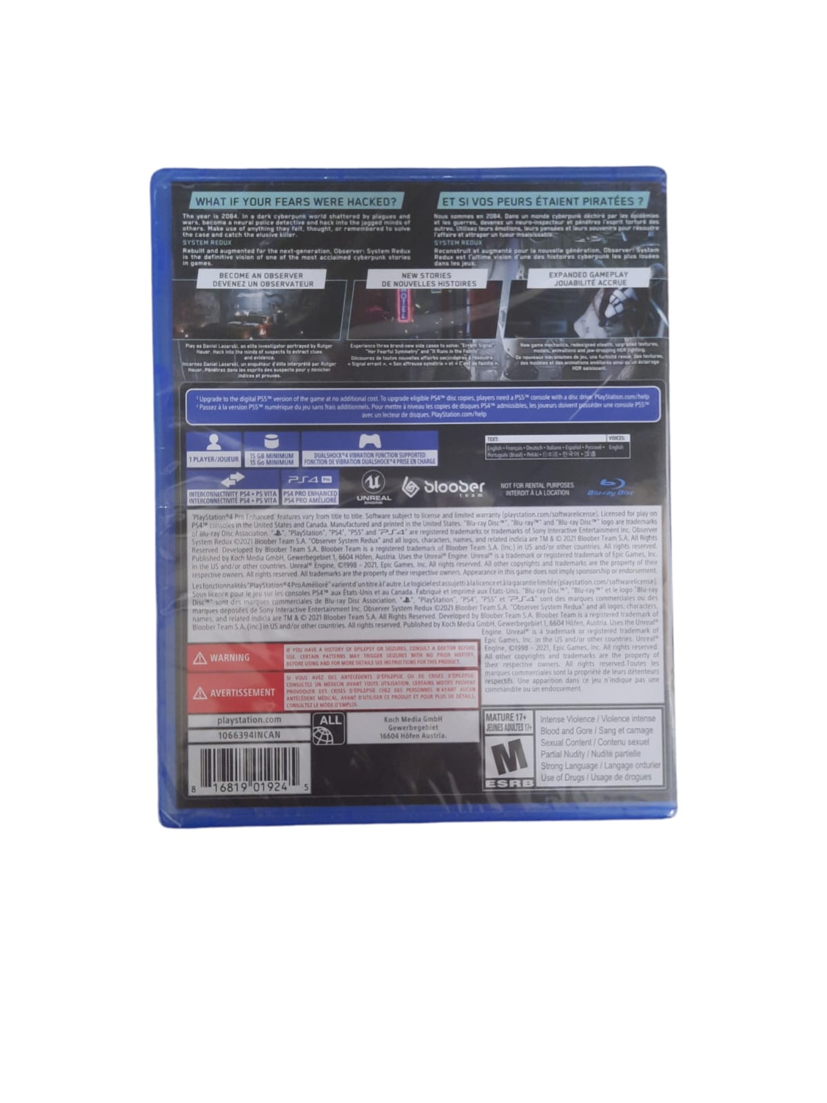 OBSERVER SYSTEM REDUX - NOVO - PS4 - World Colecionáveis