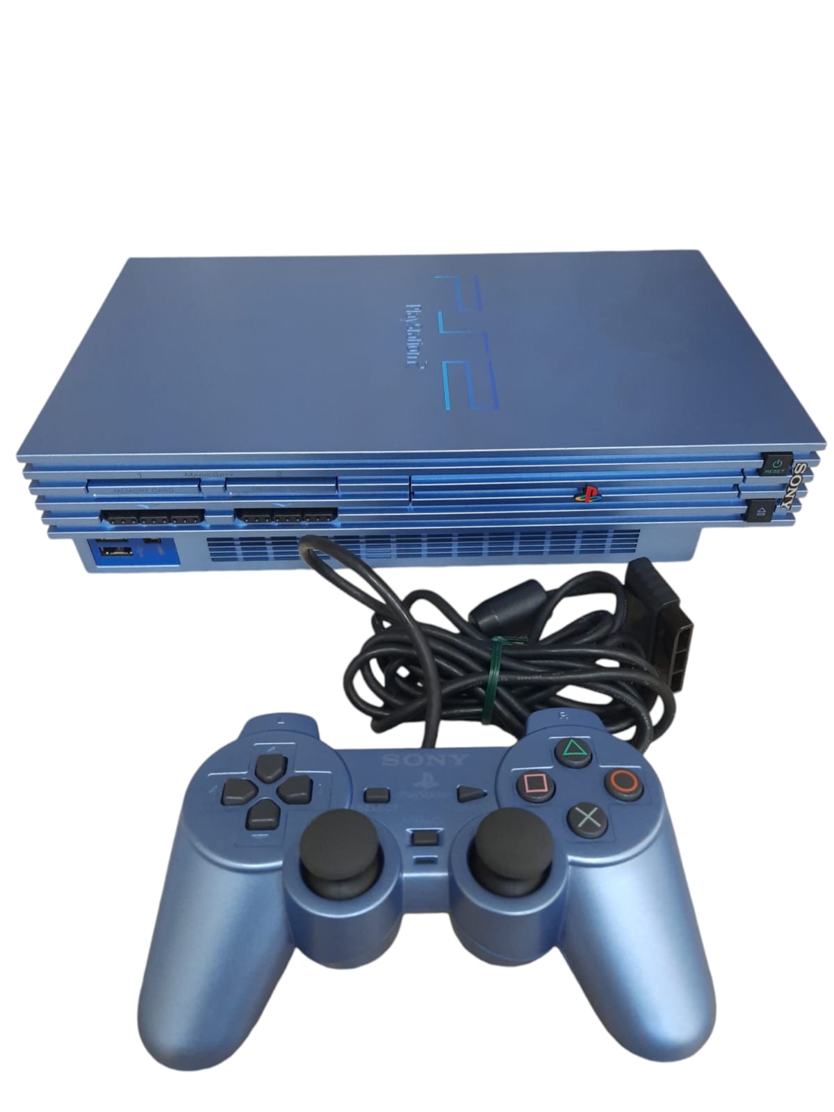 PLAYSTATION 2 EDIÇÃO AQUA BLUE - World Colecionáveis