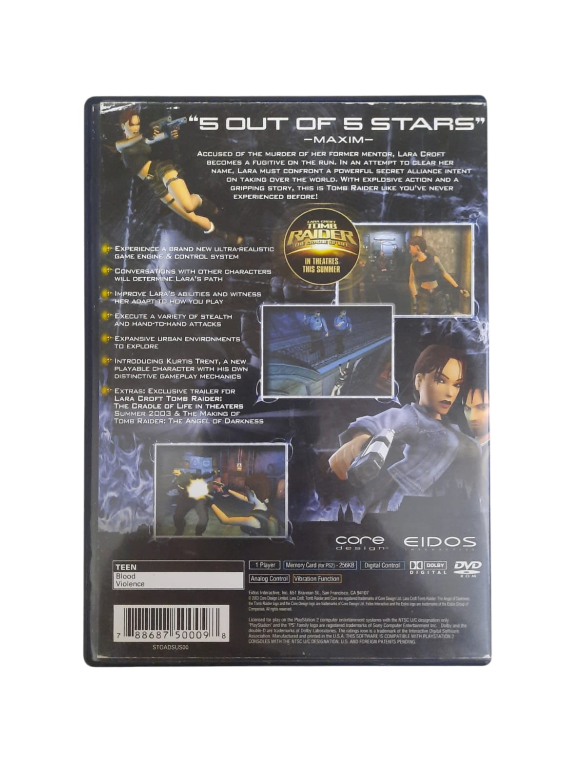 TOMB RAIDER THE ANGEL OF DARKNESS - USADO - PS2 - World Colecionáveis