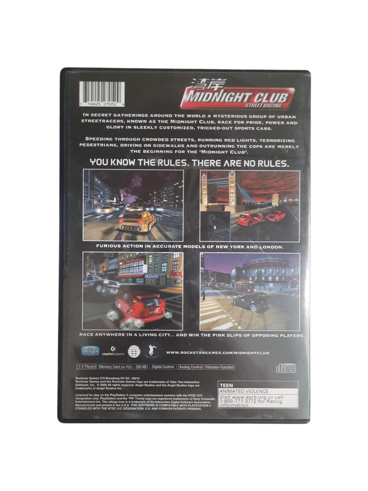 MIDNIGHT CLUB STREET RACING - NOVO - PS2 - World Colecionáveis