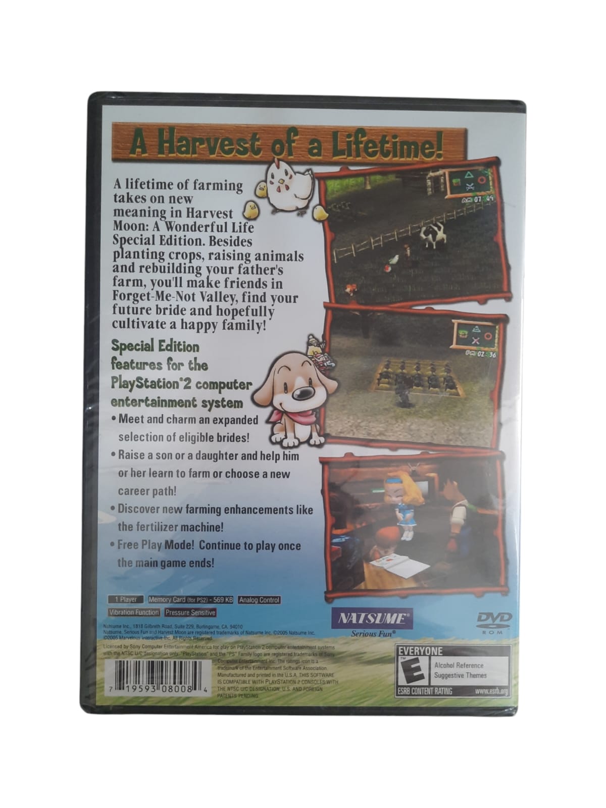 HARVEST MOON: A WONDERFUL LIFE - NOVO - PS2 - World Colecionáveis