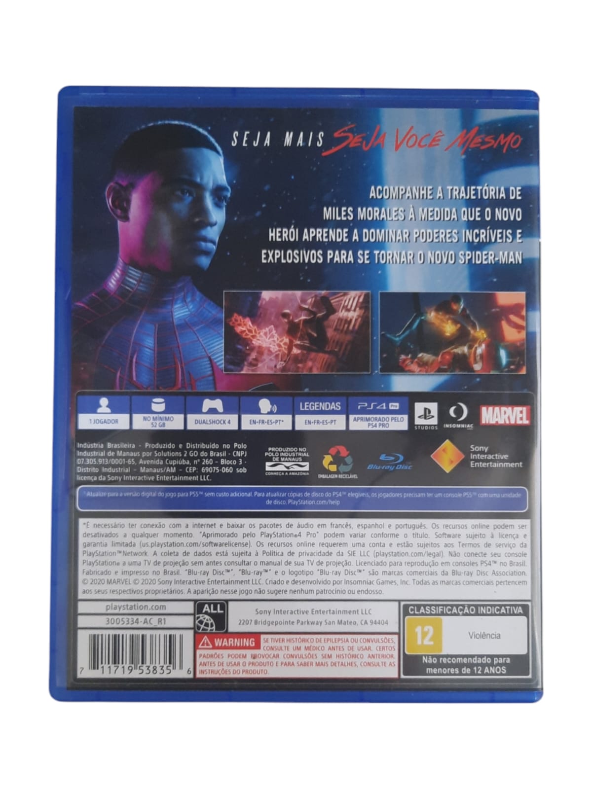 SPIDER-MAN MILES MORALES - USADO - PS4 - World Colecionáveis
