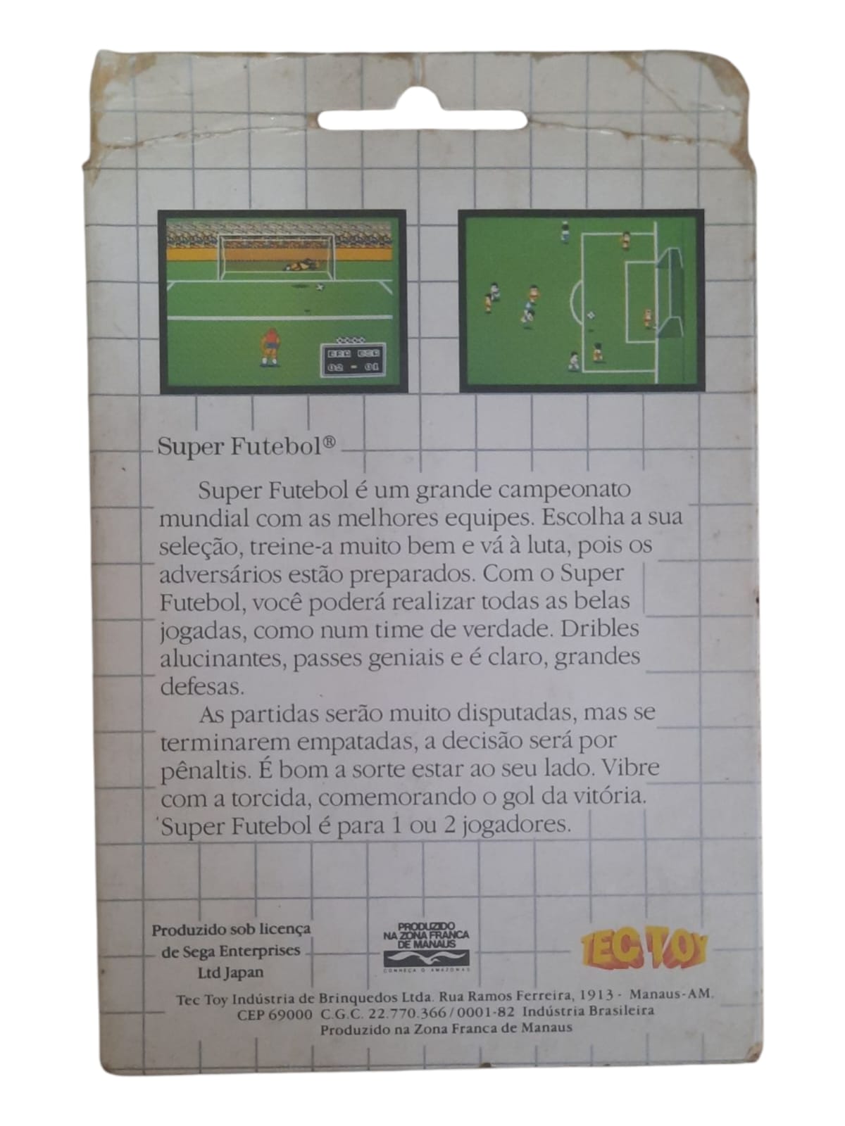SUPER FUTEBOL - USADO - MASTER SYSTEM - World Colecionáveis