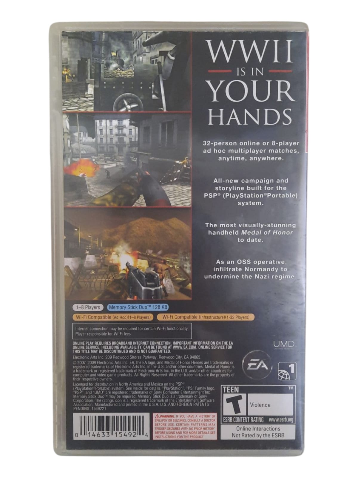 GREATEST HITS - MEDAL OF HONOR HEROES 2 - USADO - PSP - World Colecionáveis