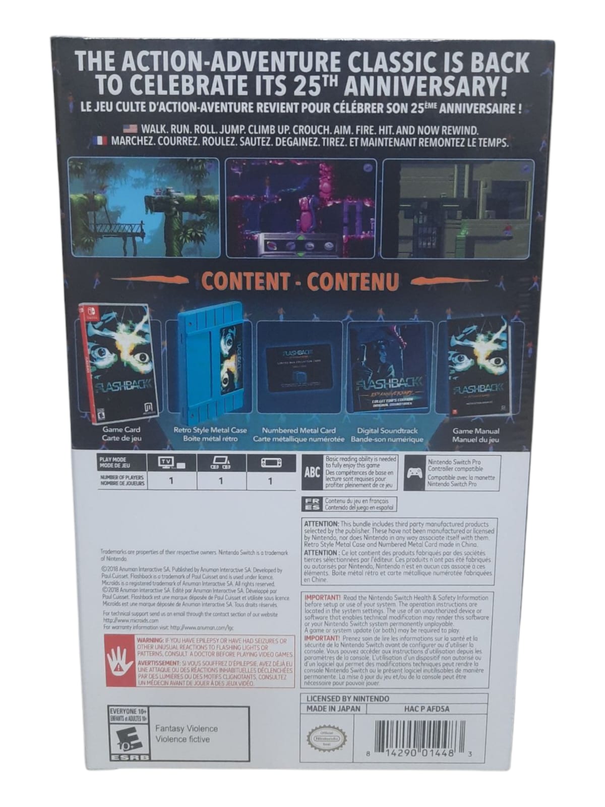 COLLECTOR´S EDITION - FLASHBACK: 25TH ANNIVERSARY - NOVO - SWITCH - World Colecionáveis