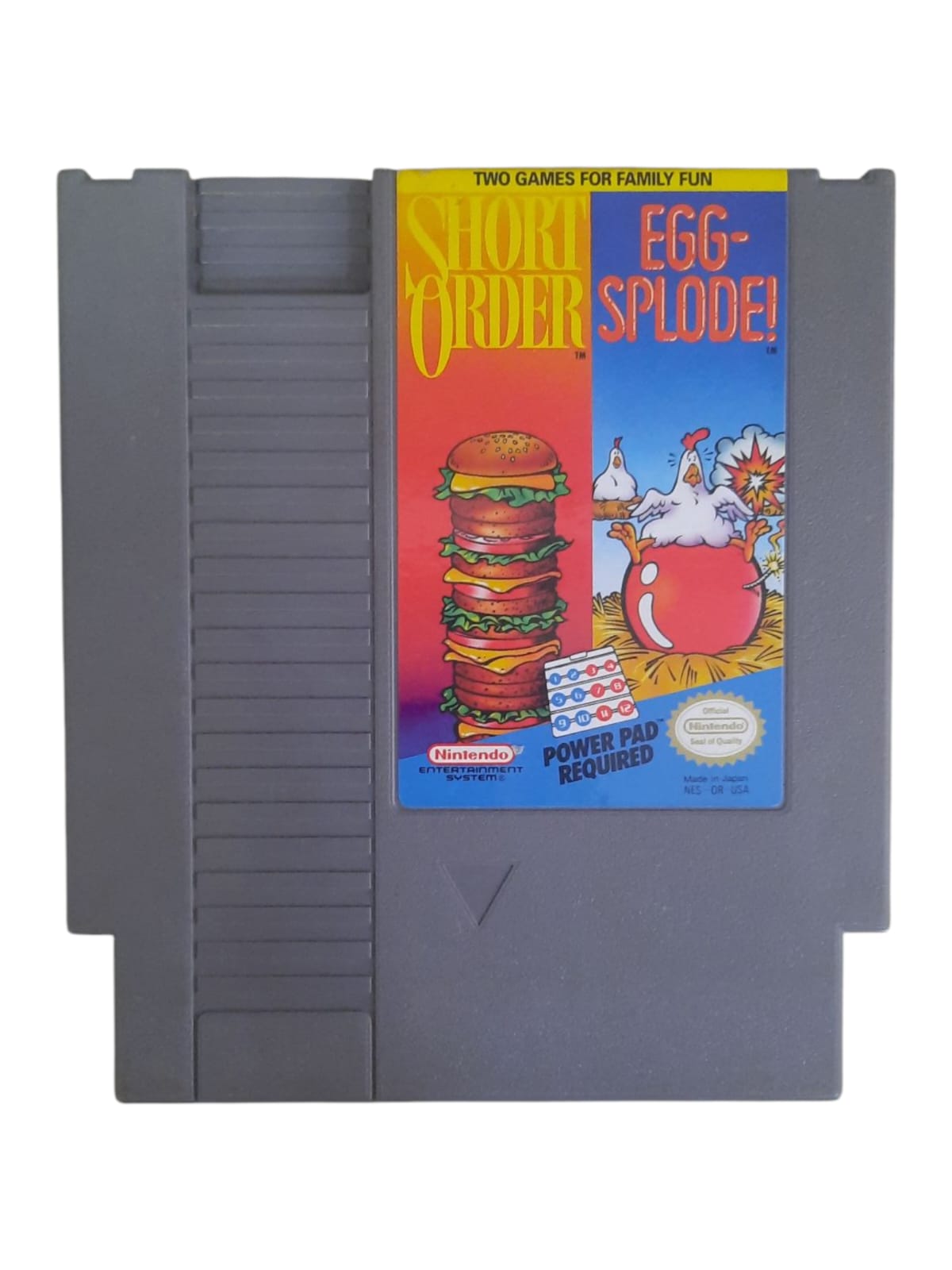 SHORT ORDER/ EGGSPLODE - USADO - NINTENDO NES - World Colecionáveis