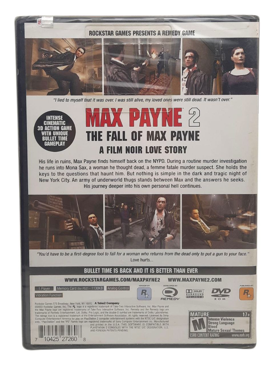 MAX PAYNE 2 THE FALL OF MAX PAYNE - NOVO - PS2 - World Colecionáveis