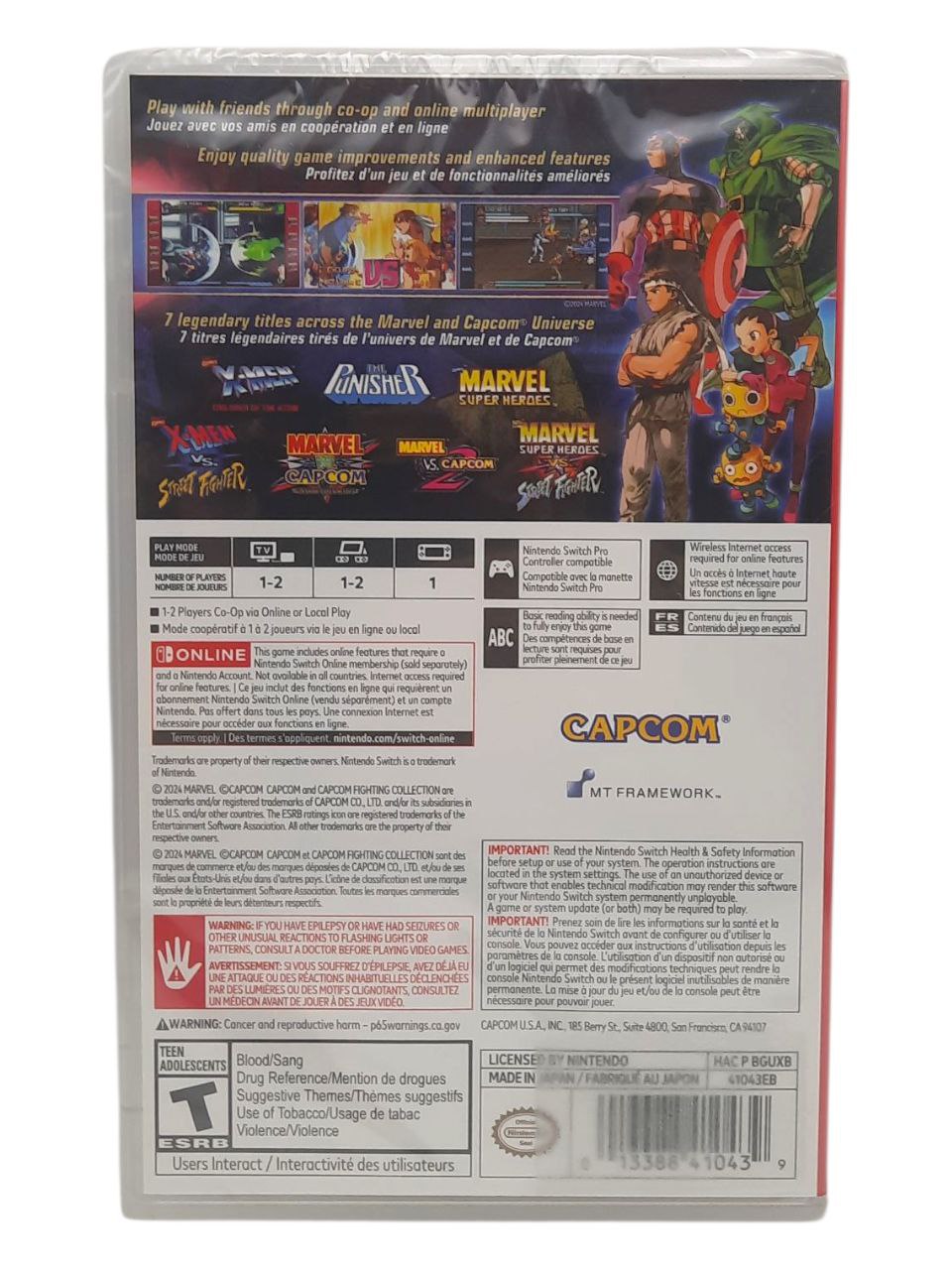 MARVEL VS CAPCOM FIGHTING COLLECTION: ARCADE CLASSICS - NOVO - SWITCH ...