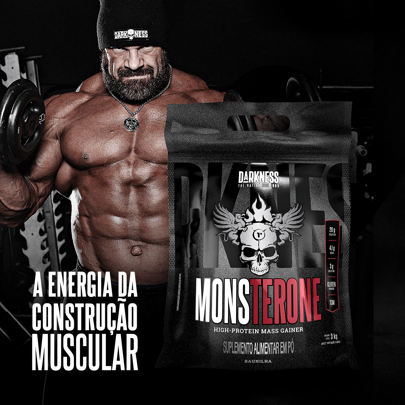 Hipercalórico Monsterone 3Kg Darkness - www.starfitmegastore.com.br