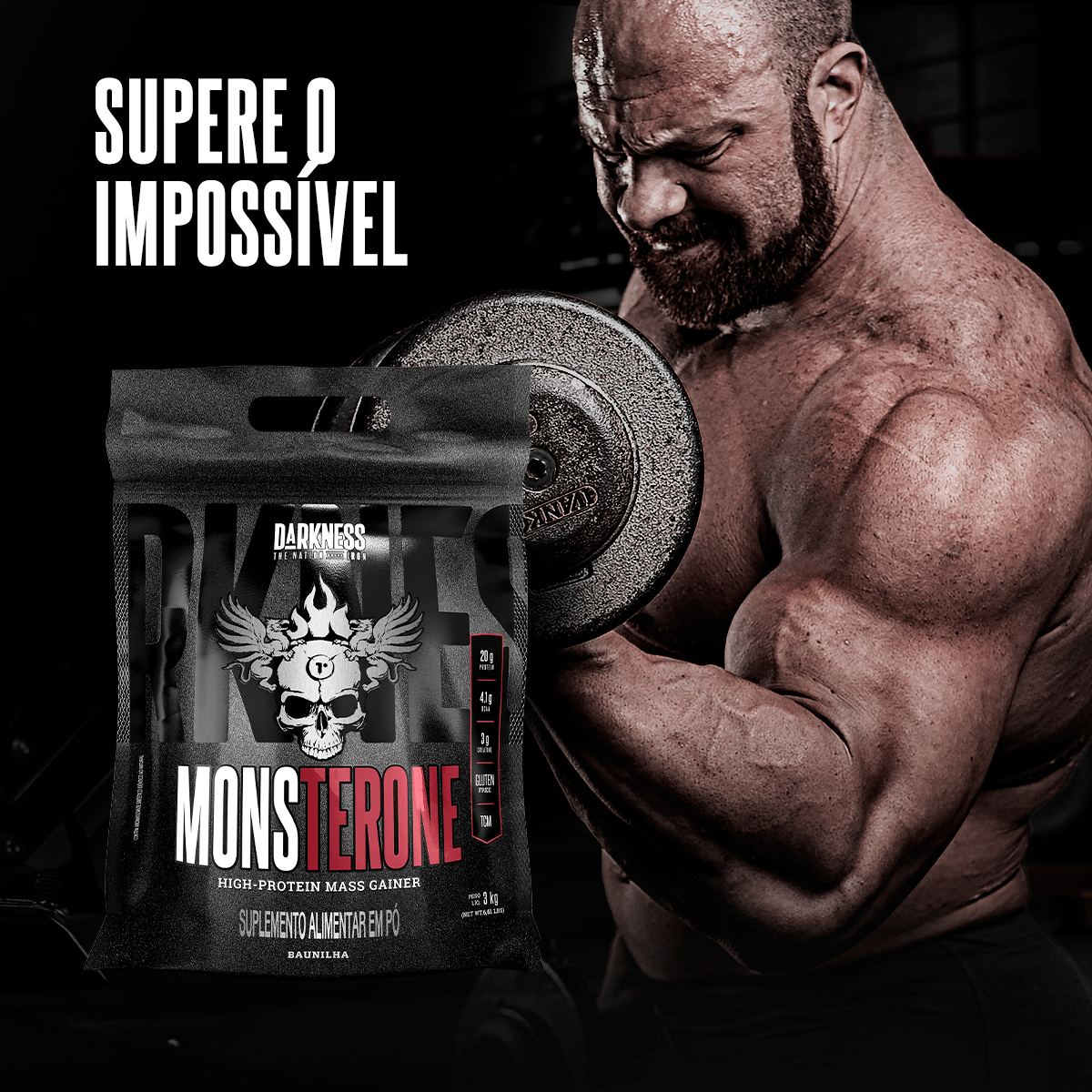 Hipercalórico Monsterone 3Kg Darkness - www.starfitmegastore.com.br
