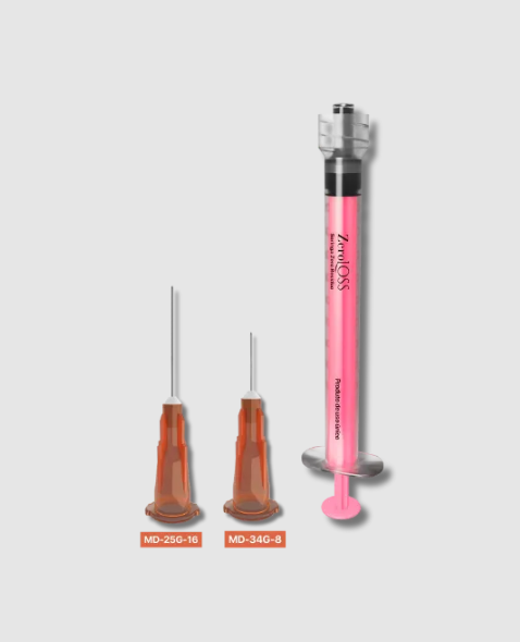 Kit Medtx - agulha de aplicação 34g + agulha de aspiração 25g + seringa ...