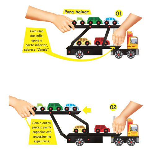 Caminhão Cegonha de Madeira - CELL Brinquedos Educativos