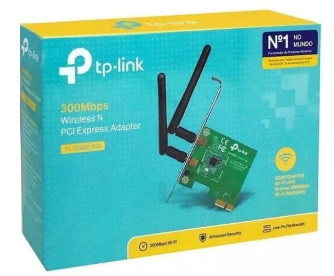 PLACA DE REDE WIRELESS TP-LINK TL-WN881ND PCI-E 300MBPS - M. I ...