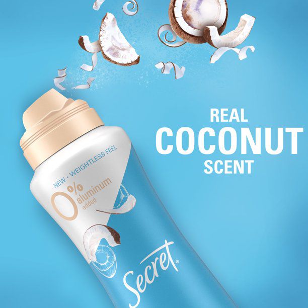 Desodorante Secret Sem Alumínio em Spray Seco Coconut - 116g ...