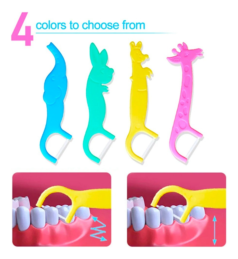 Plackers Kids de Forma Animal dos Desenhos Animados - 40 Unidades ...