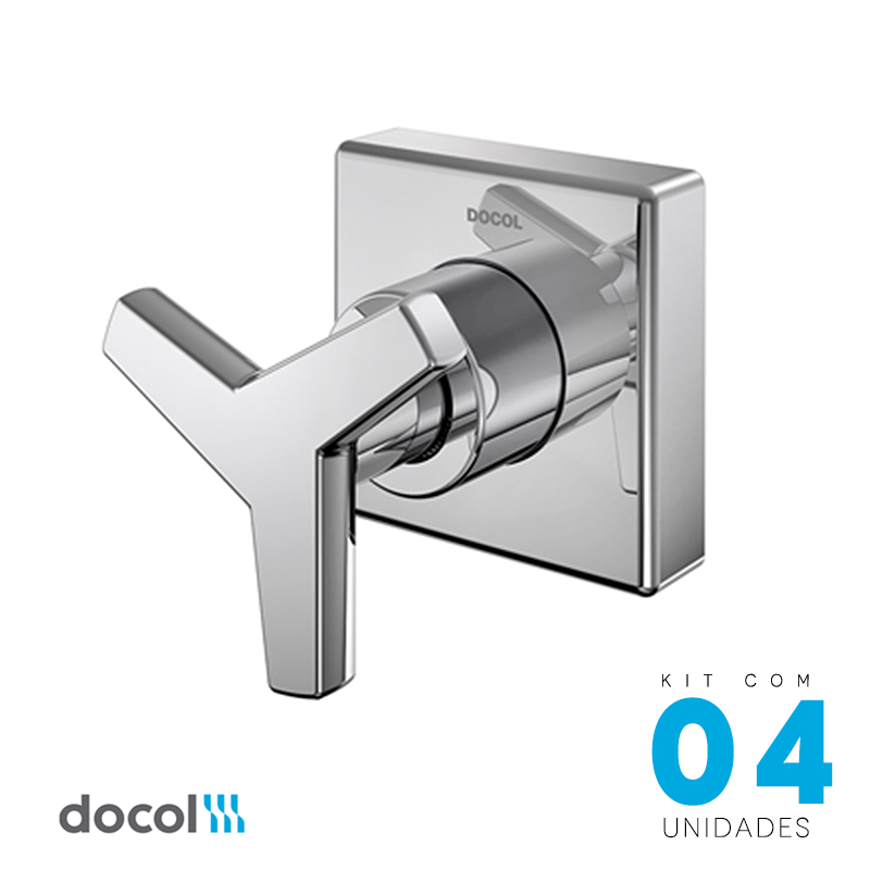 Kit 4 Acabamentos Docolbase 1/2" A 1" Docol City Cromado - Cia du Banho ...